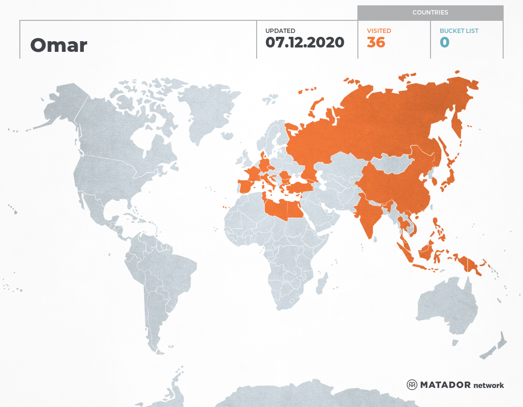 Omar’s Travel Map – Matador Network