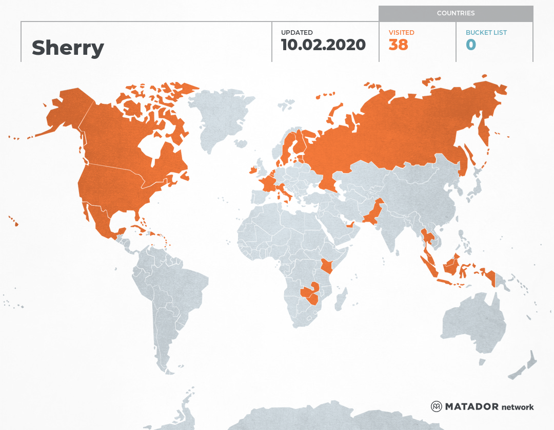 Sherry’s Travel Map – Matador Network