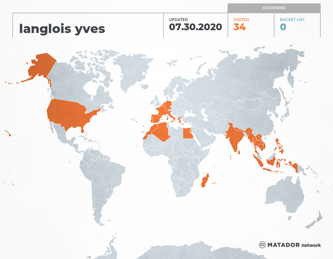 Langlois Yves’s Travel Map – Matador Network