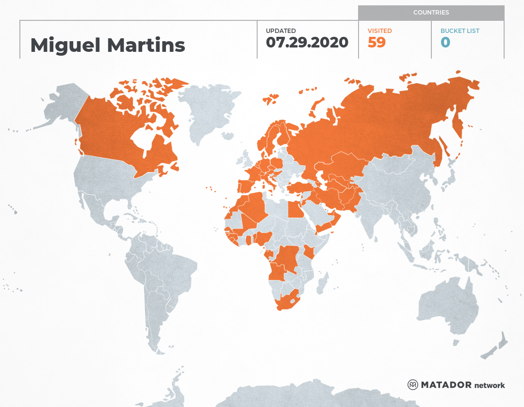 Miguel Martins’s Travel Map – Matador Network