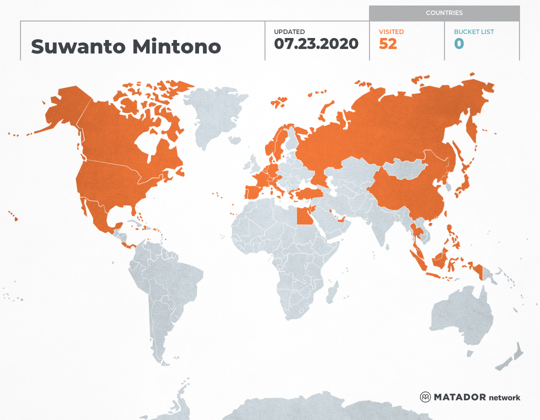 Suwanto Mintono’s Travel Map – Matador Network