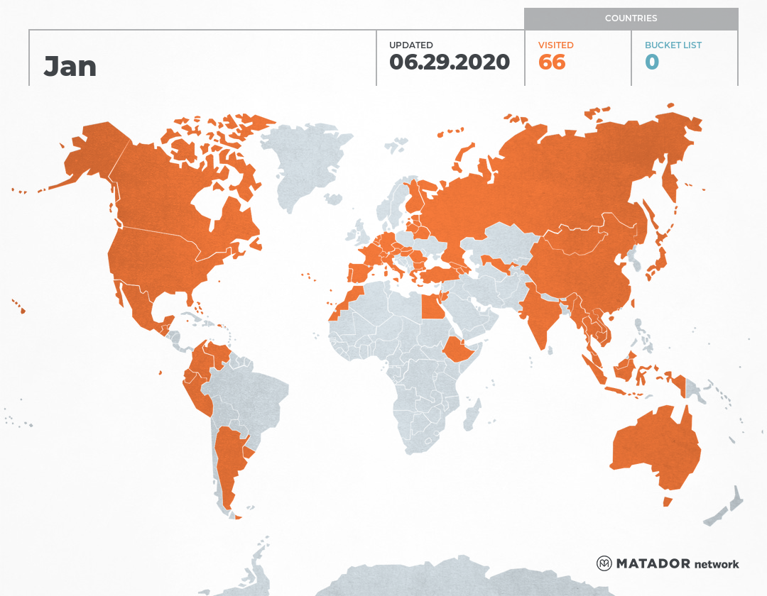 Jan’s Travel Map – Matador Network