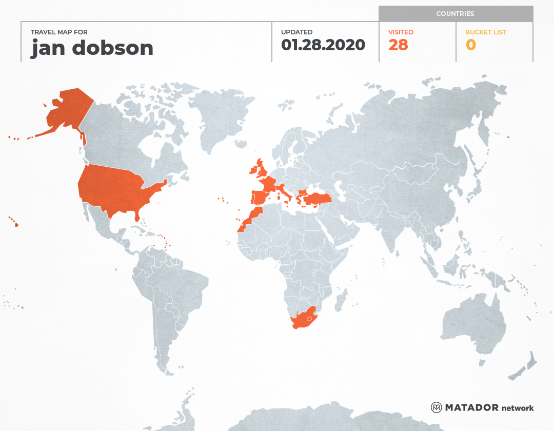 Jan Dobson’s Travel Map – Matador Network