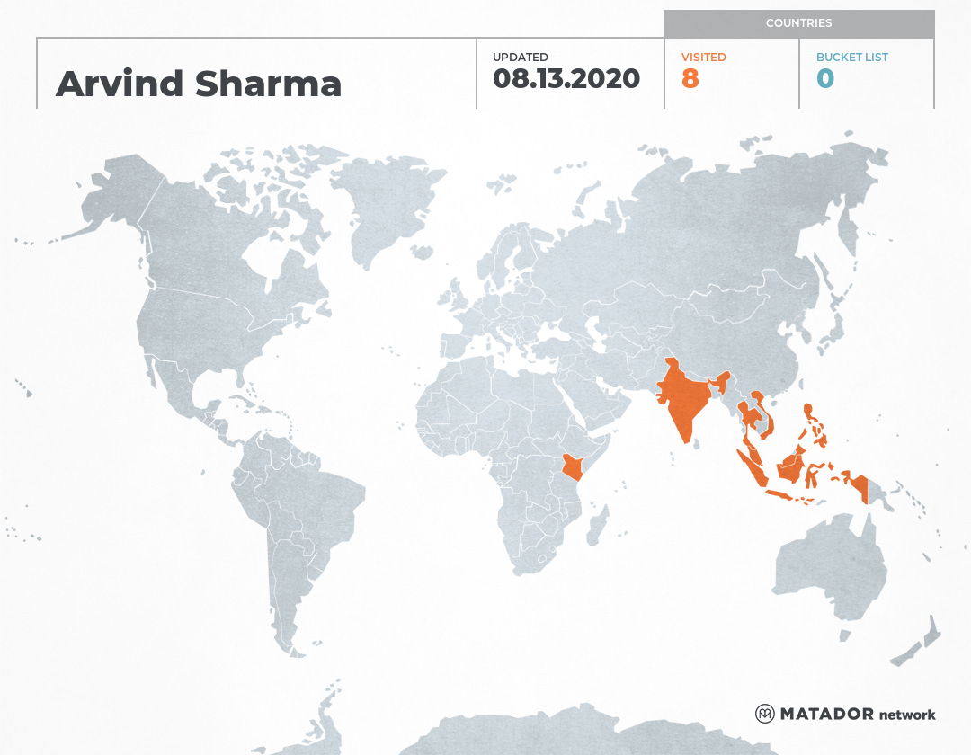 Arvind Sharma’s Travel Map – Matador Network