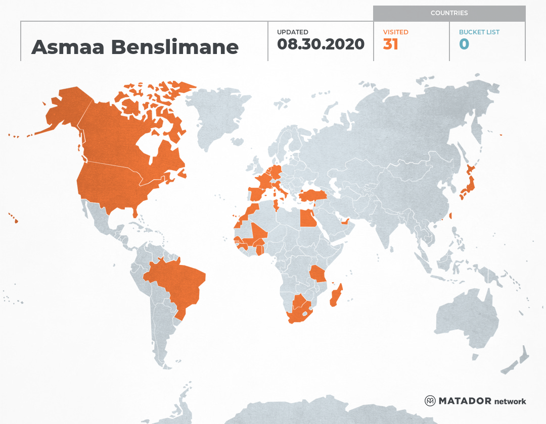 Asmaa Benslimane’s Travel Map – Matador Network