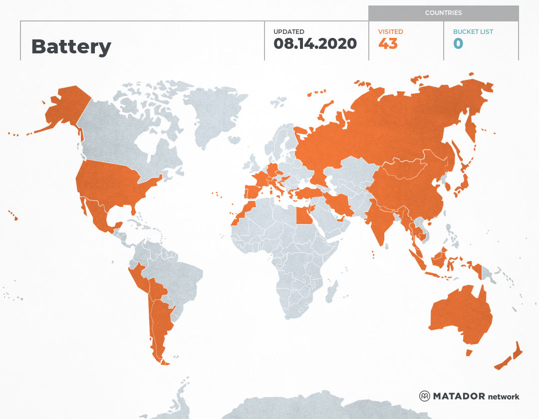 Battery’s Travel Map – Matador Network