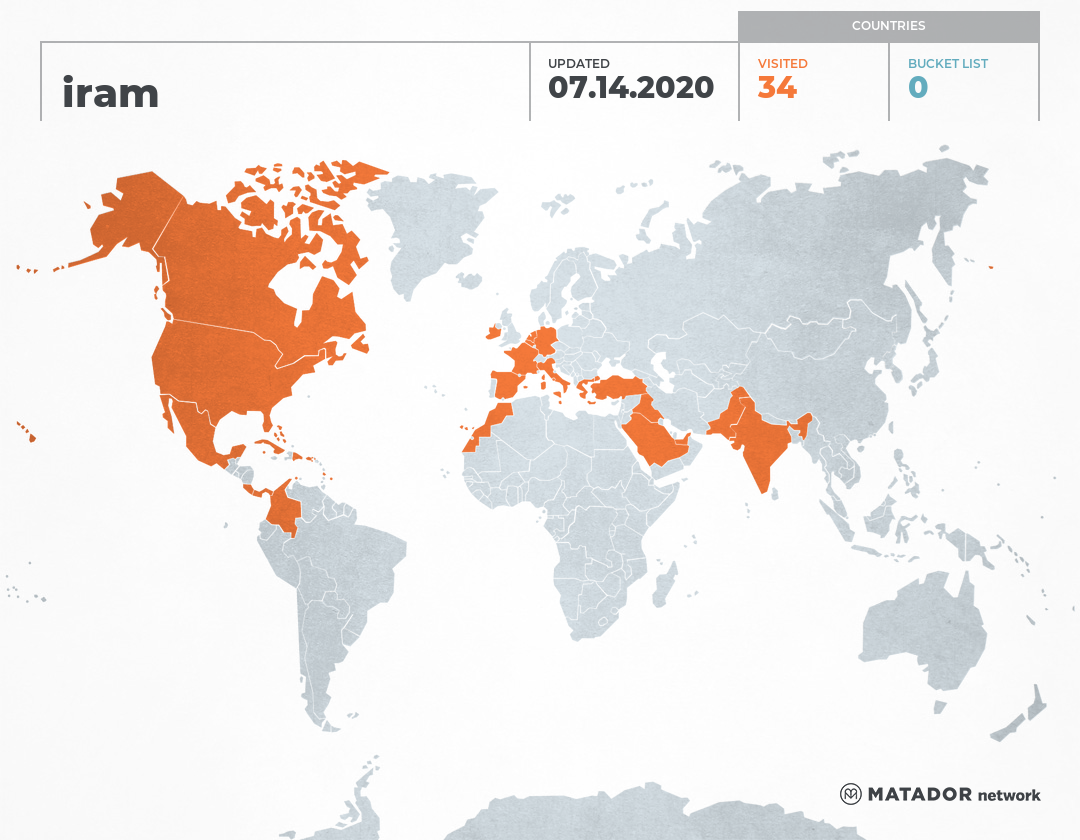 Iram’s Travel Map – Matador Network