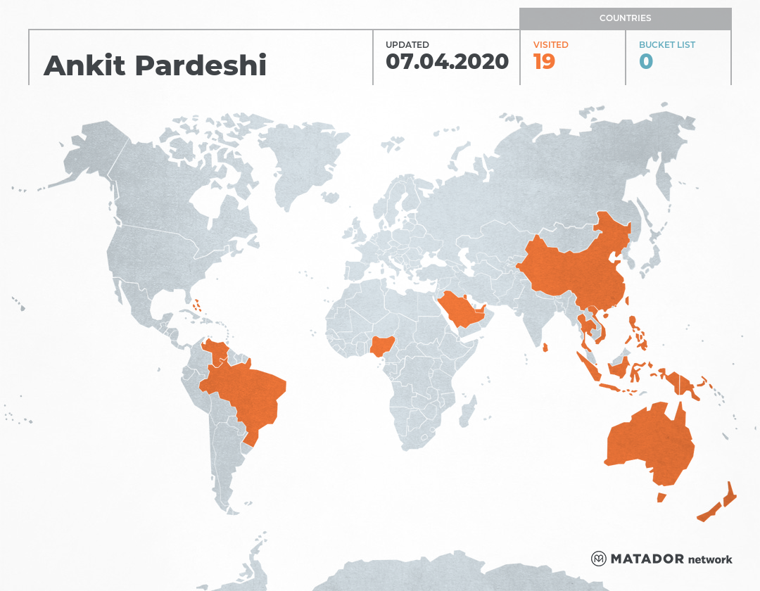 Ankit Pardeshi’s Travel Map – Matador Network