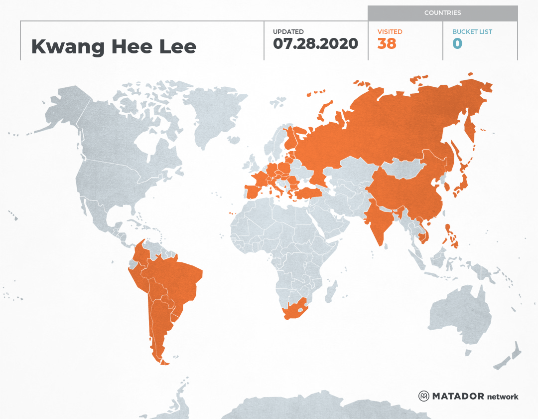 Kwang Hee Lee’s Travel Map – Matador Network