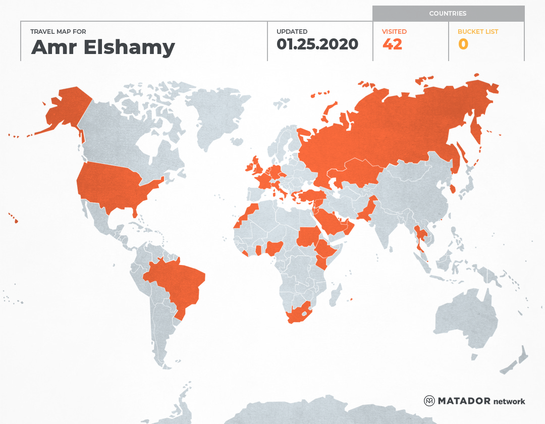 Amr Elshamy’s Travel Map – Matador Network