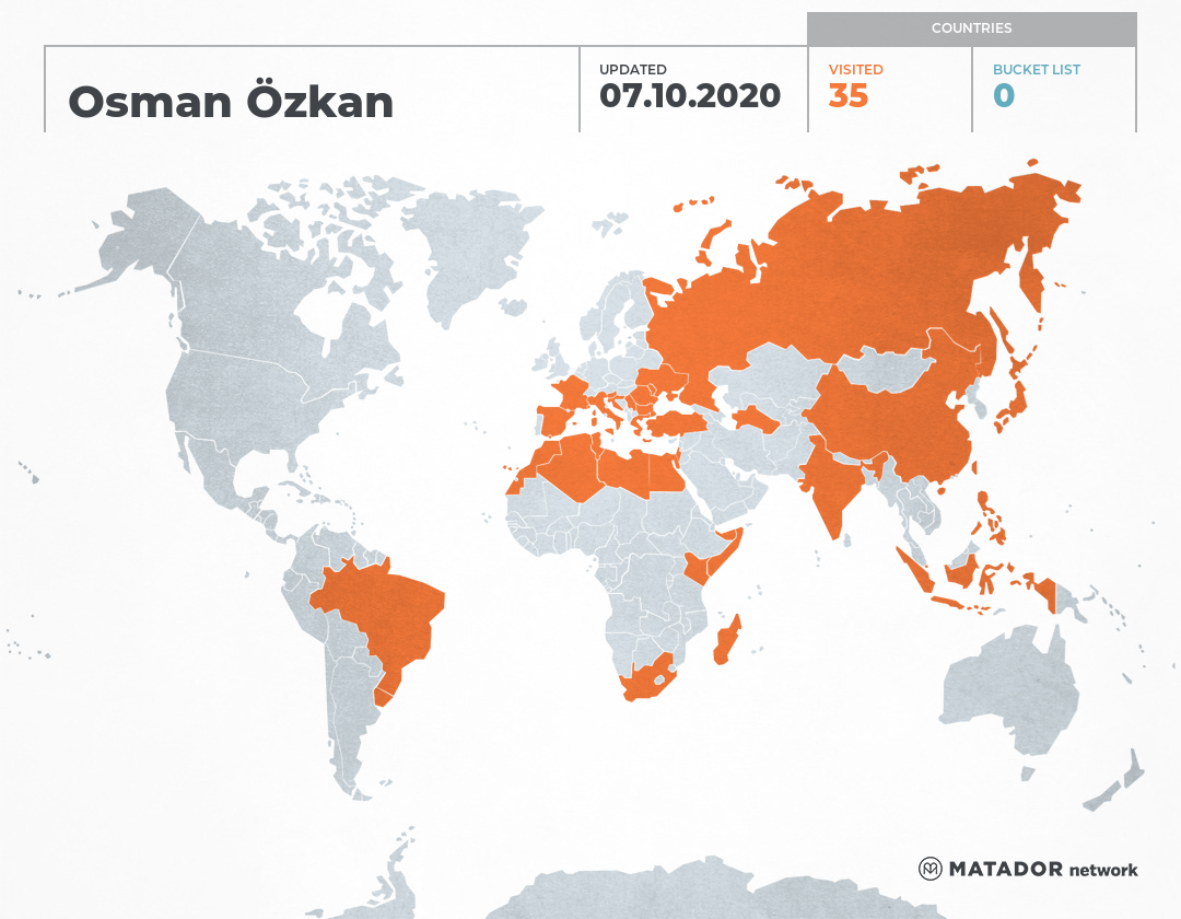 Osman ÖZkan’s Travel Map – Matador Network