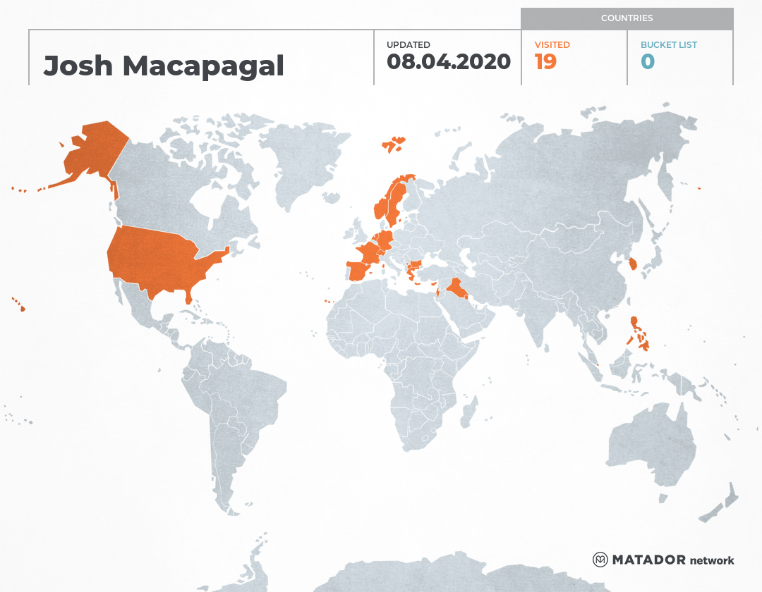 Josh Macapagal’s Travel Map – Matador Network