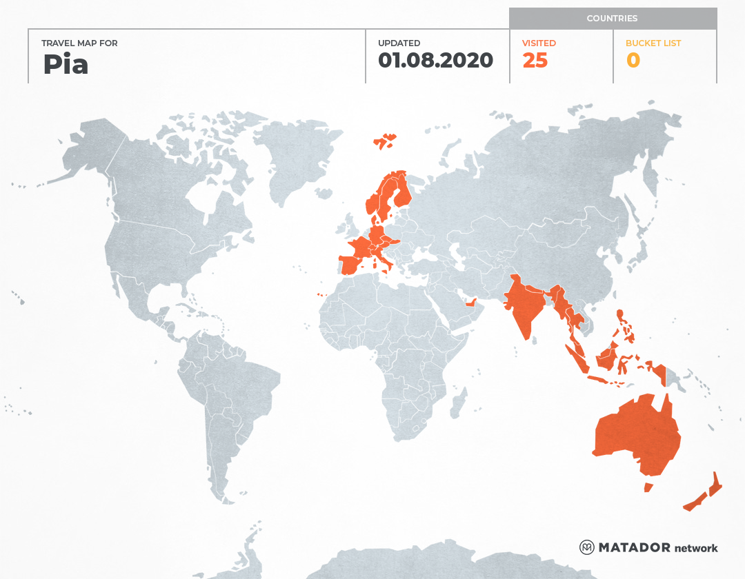 Pia’s Travel Map – Matador Network