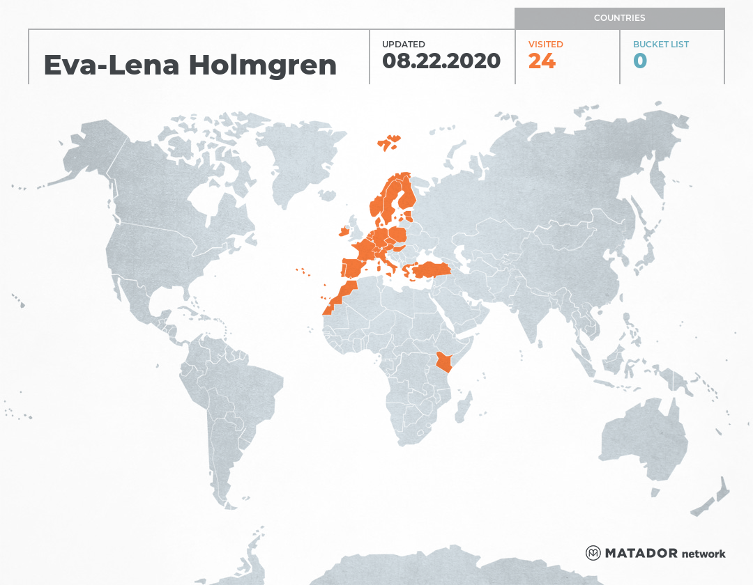 Eva-Lena Holmgren’s Travel Map – Matador Network