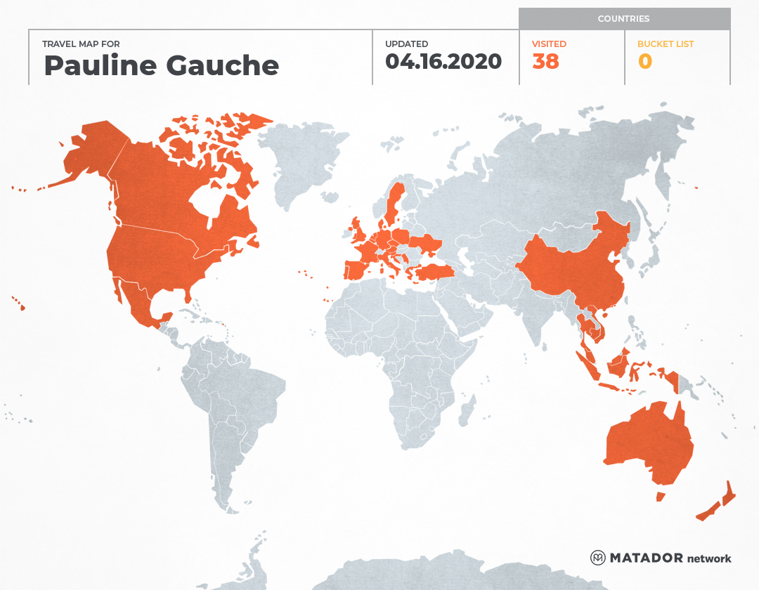 Pauline Gauche’s Travel Map – Matador Network