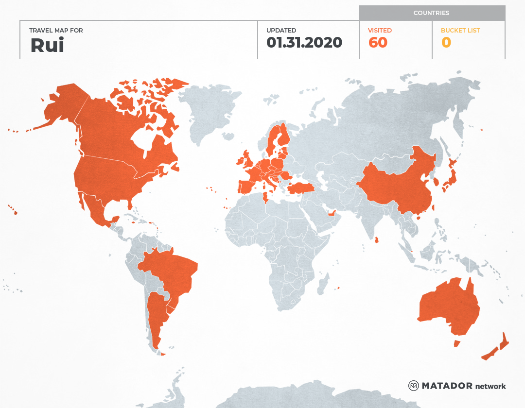 Rui’s Travel Map – Matador Network