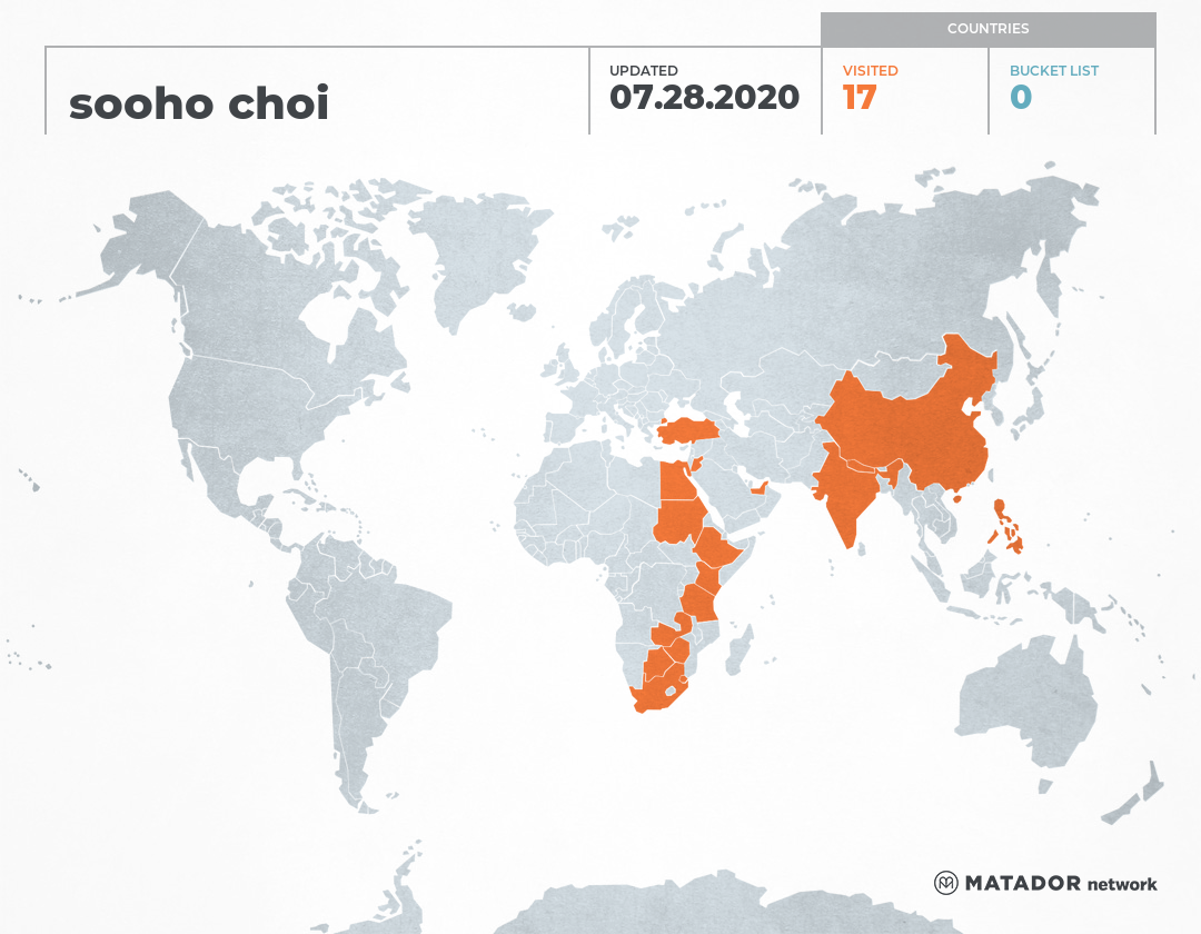 Sooho Choi’s Travel Map – Matador Network