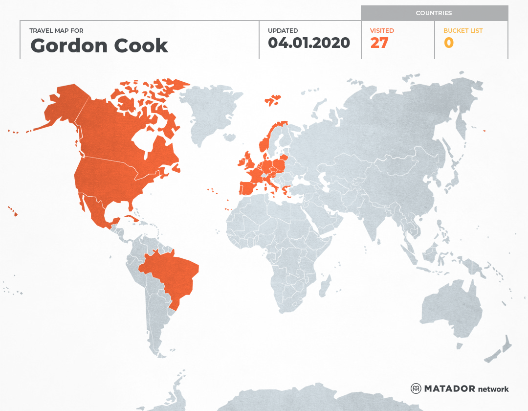 Gordon Cook’s Travel Map – Matador Network
