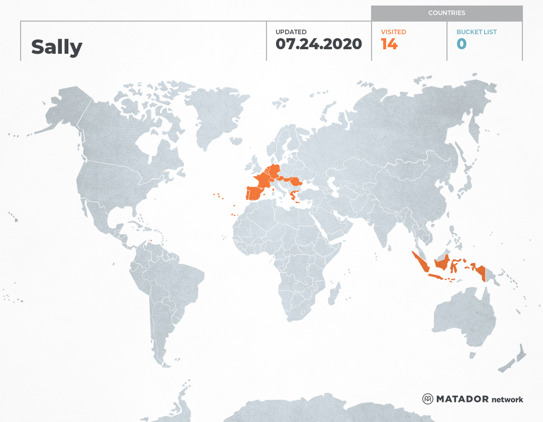 Sally’s Travel Map – Matador Network