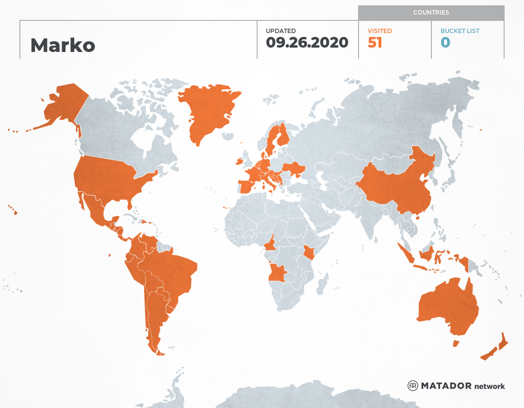Marko’s Travel Map – Matador Network