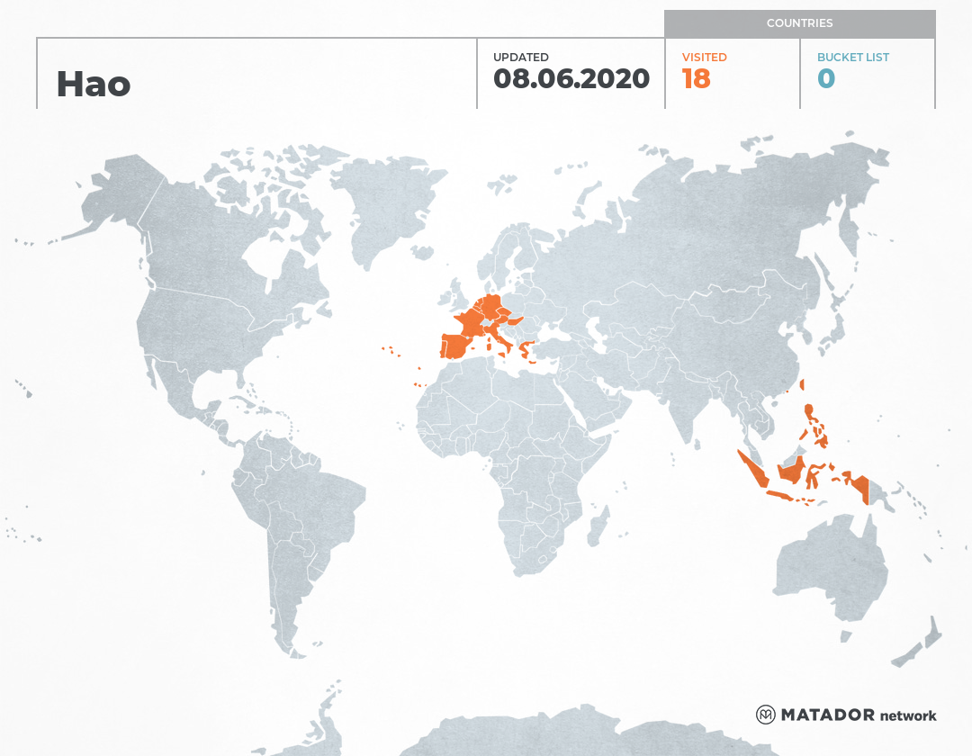 Hao’s Travel Map – Matador Network
