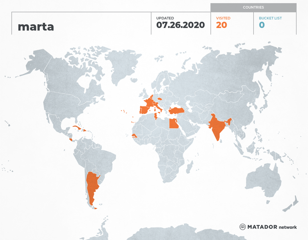 Marta’s Travel Map – Matador Network