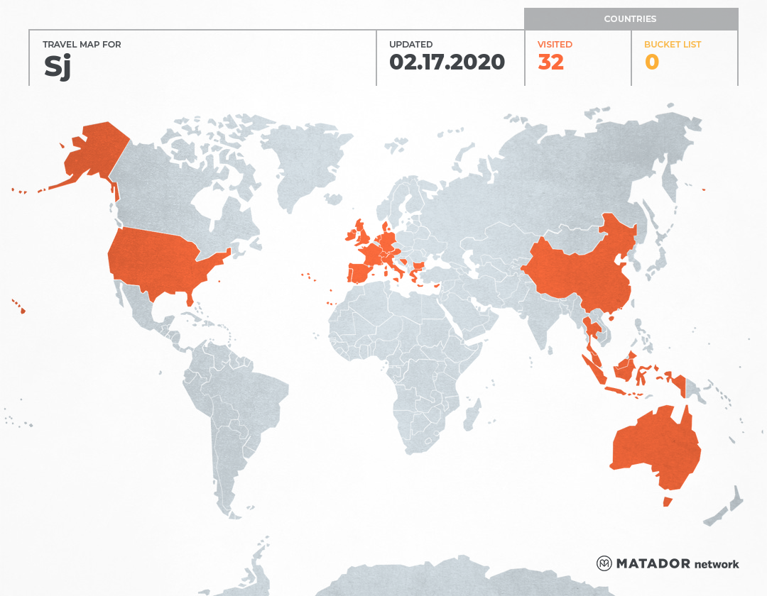 Sj’s Travel Map – Matador Network