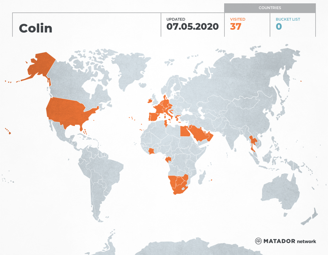 Colin’s Travel Map – Matador Network