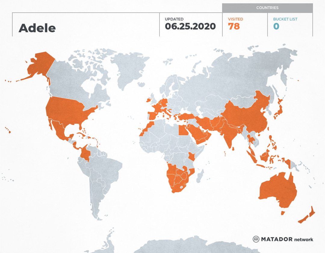 Adele’s Travel Map – Matador Network