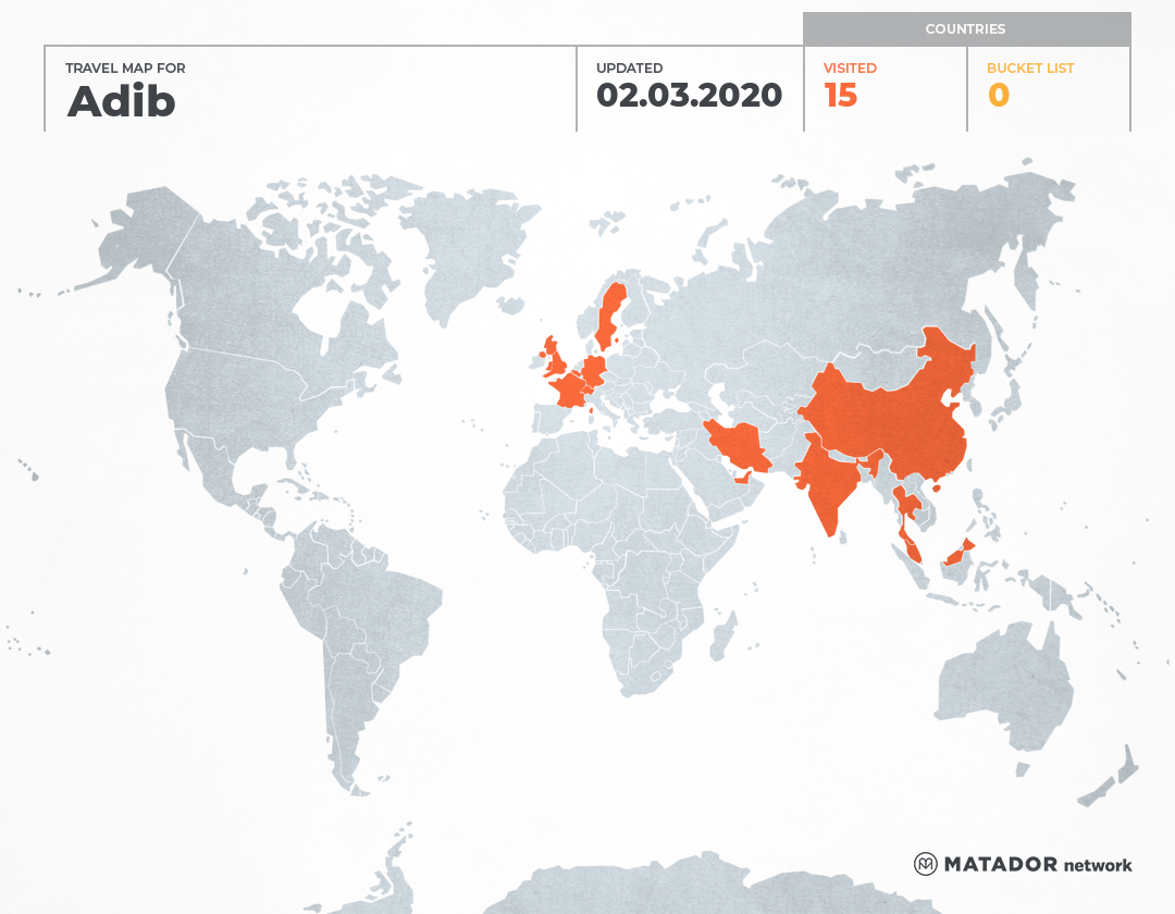 Adib’s Travel Map – Matador Network