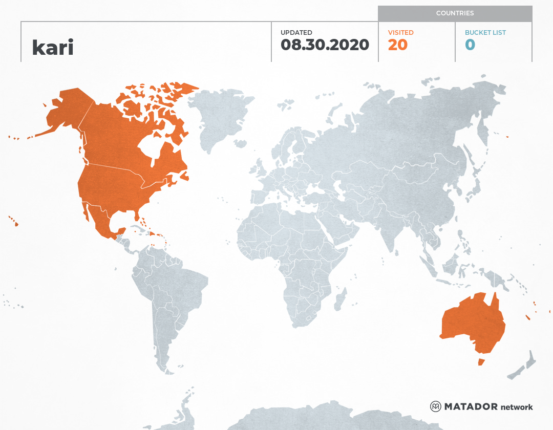 Kari’s Travel Map – Matador Network