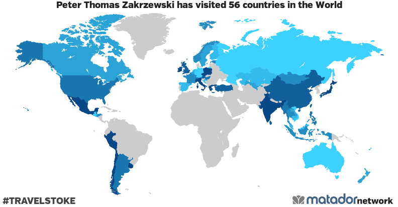 Peter Zakrzewski’s Travel Map – Matador Network