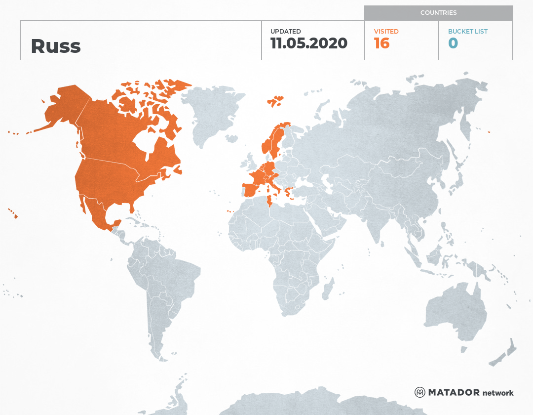 Russ’s Travel Map – Matador Network