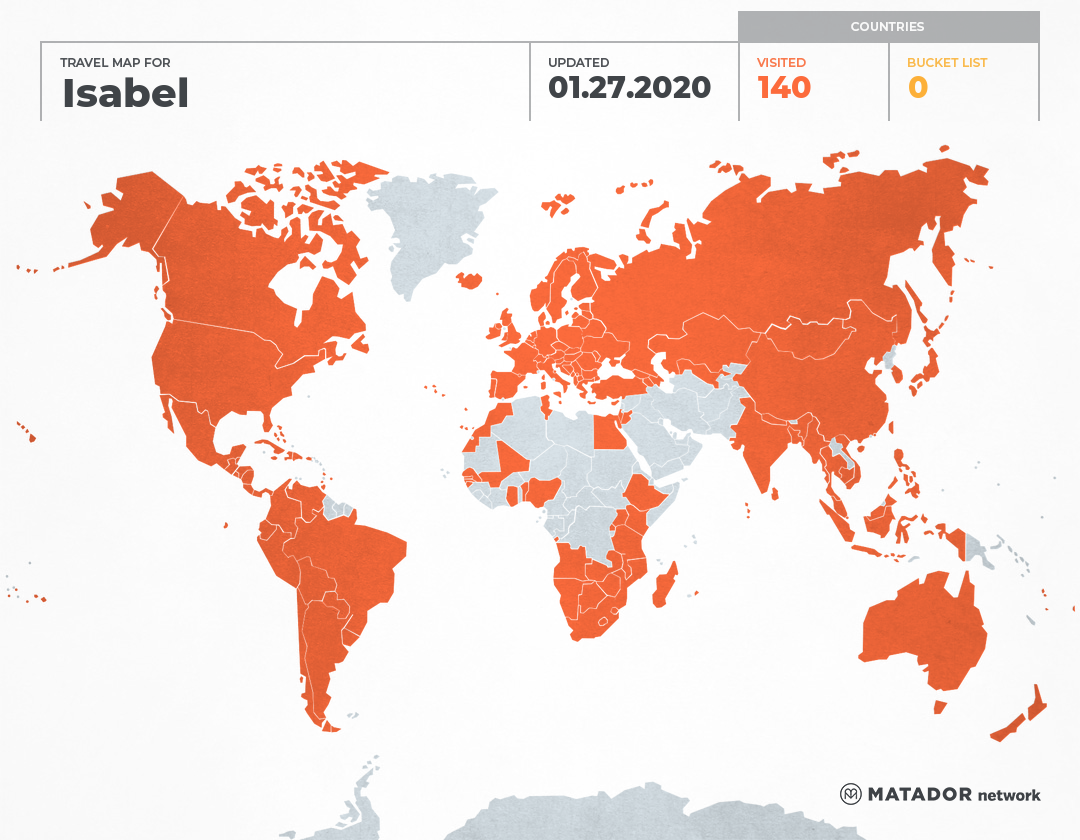 Isabel’s Travel Map – Matador Network