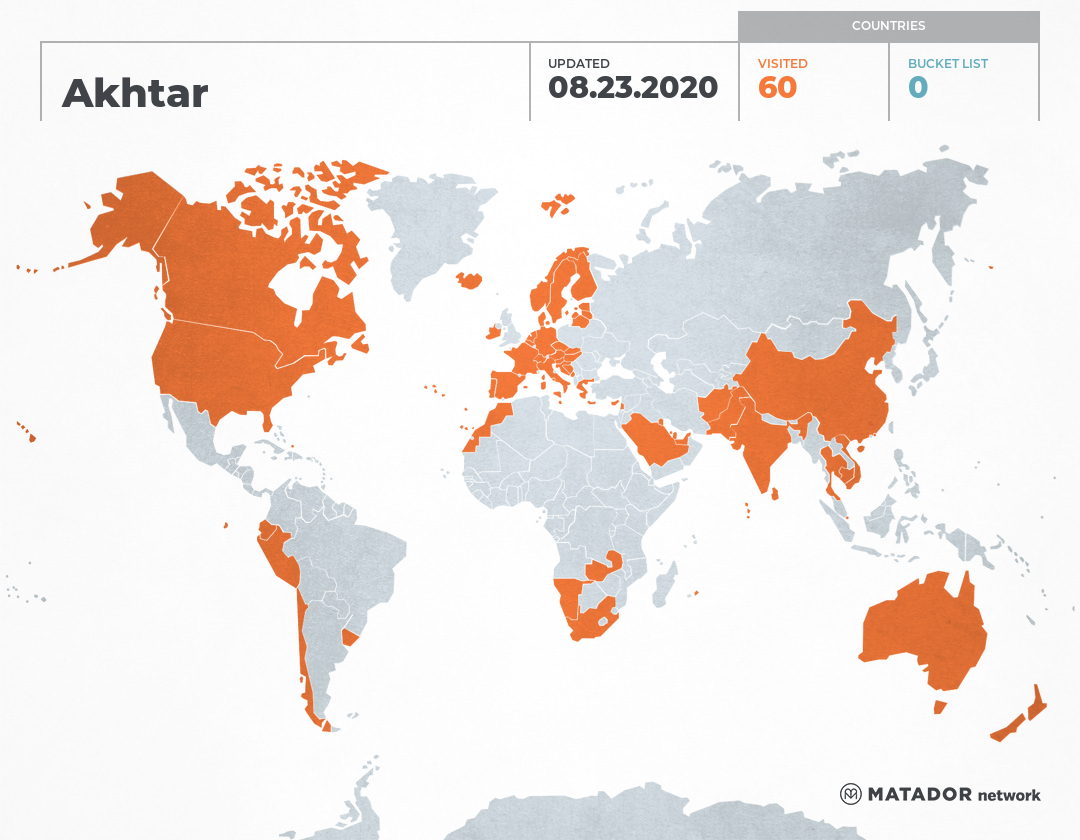Akhtar’s Travel Map – Matador Network