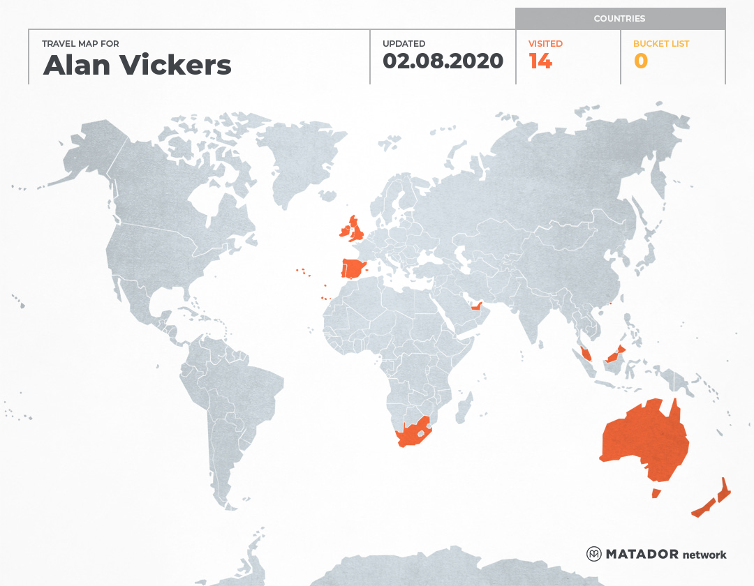 Alan Vickers’s Travel Map – Matador Network