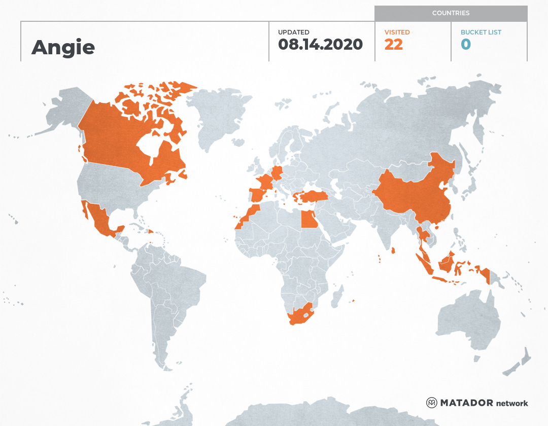 Angie’s Travel Map – Matador Network