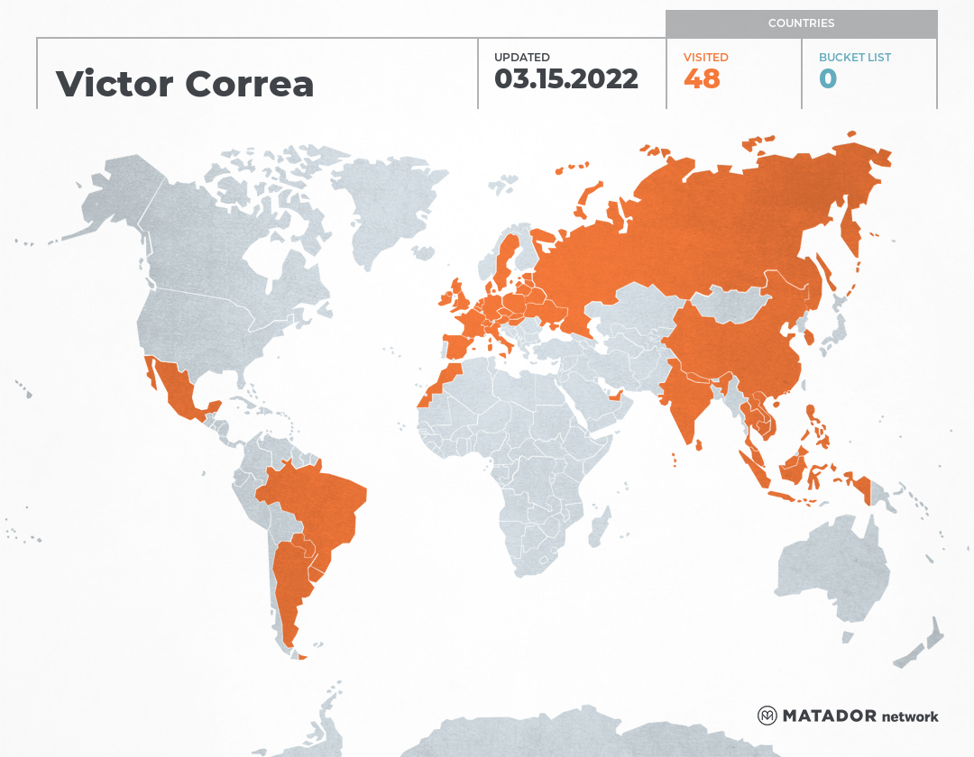 Victor Correa’s Travel Map – Matador Network