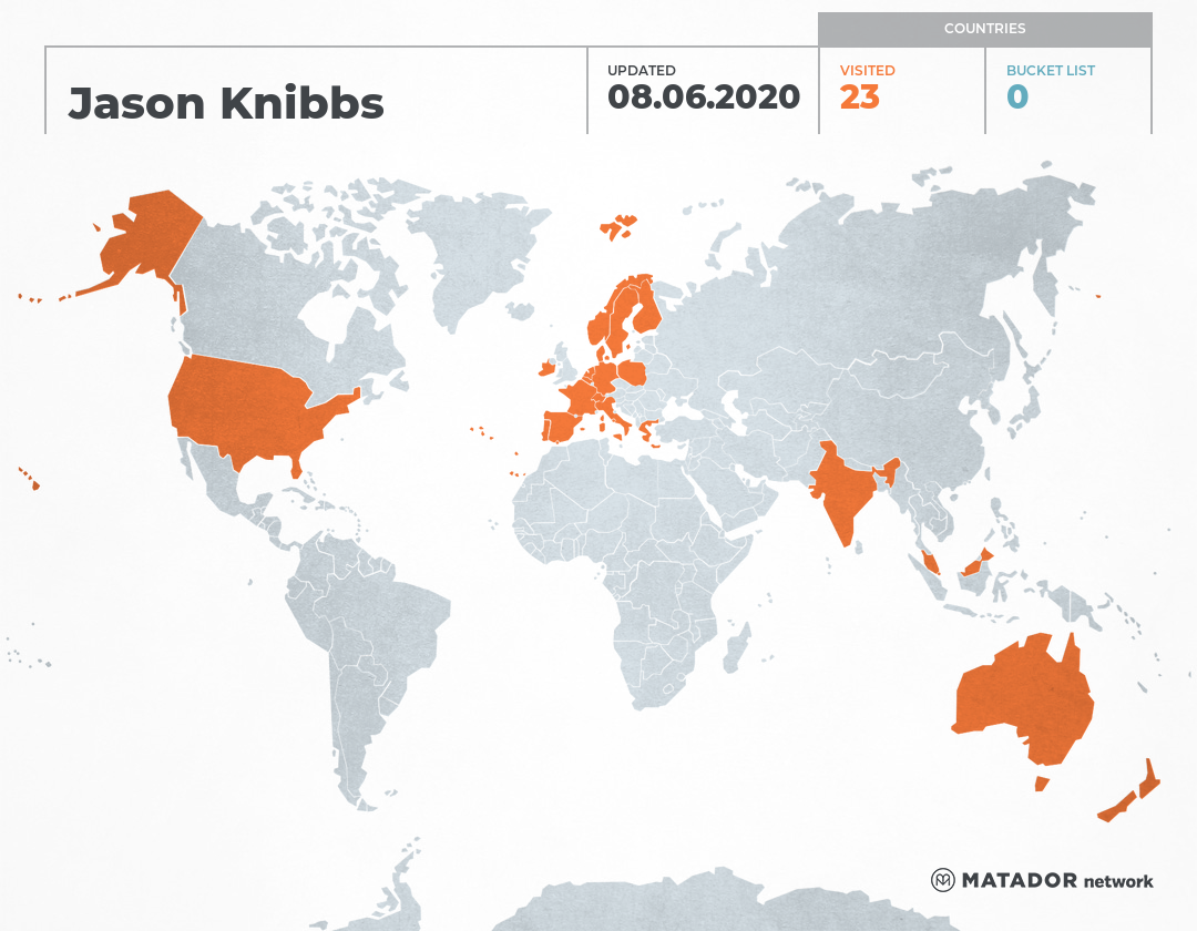 Jason Knibbs’s Travel Map – Matador Network
