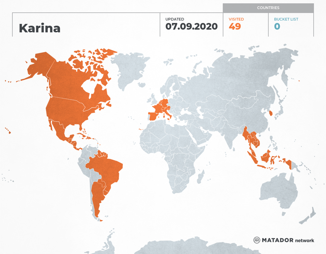 Karina’s Travel Map – Matador Network