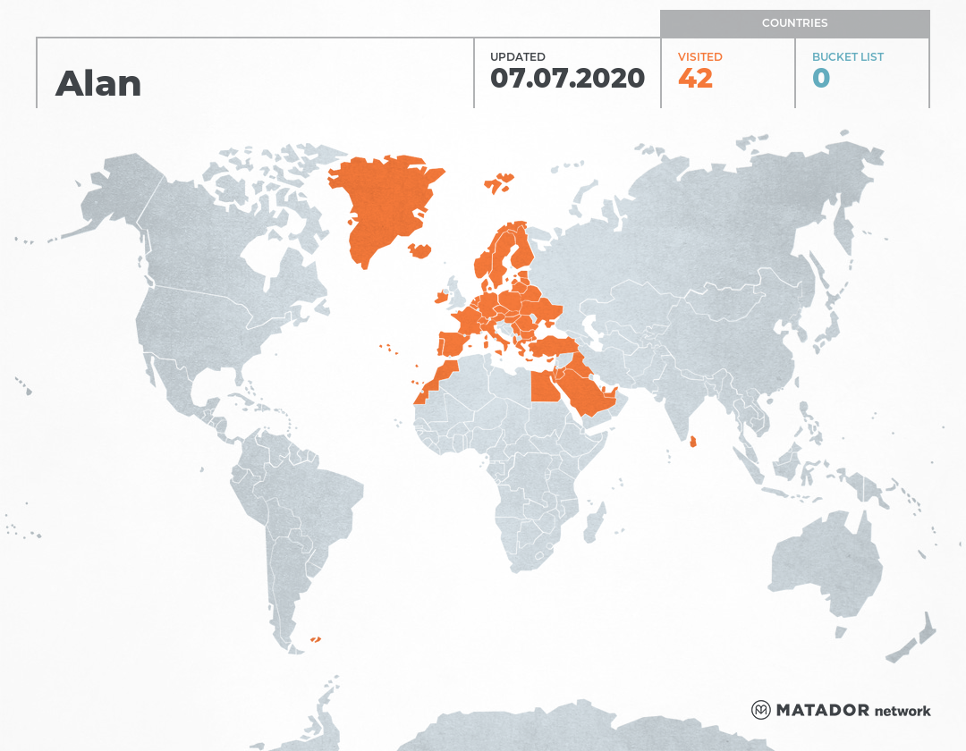 Alan’s Travel Map – Matador Network