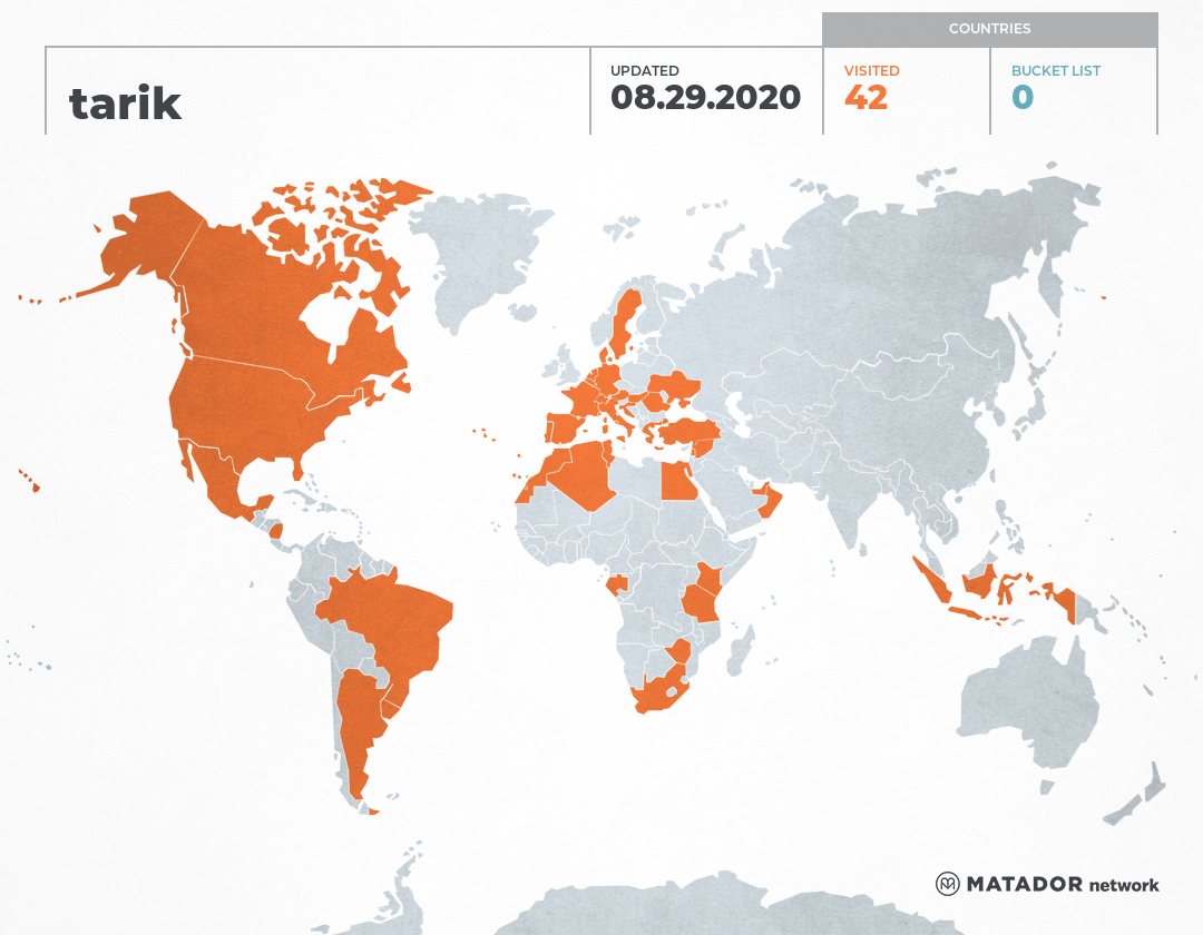 Tarik’s Travel Map – Matador Network