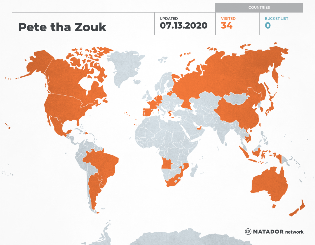 Pete Tha Zouk’s Travel Map – Matador Network