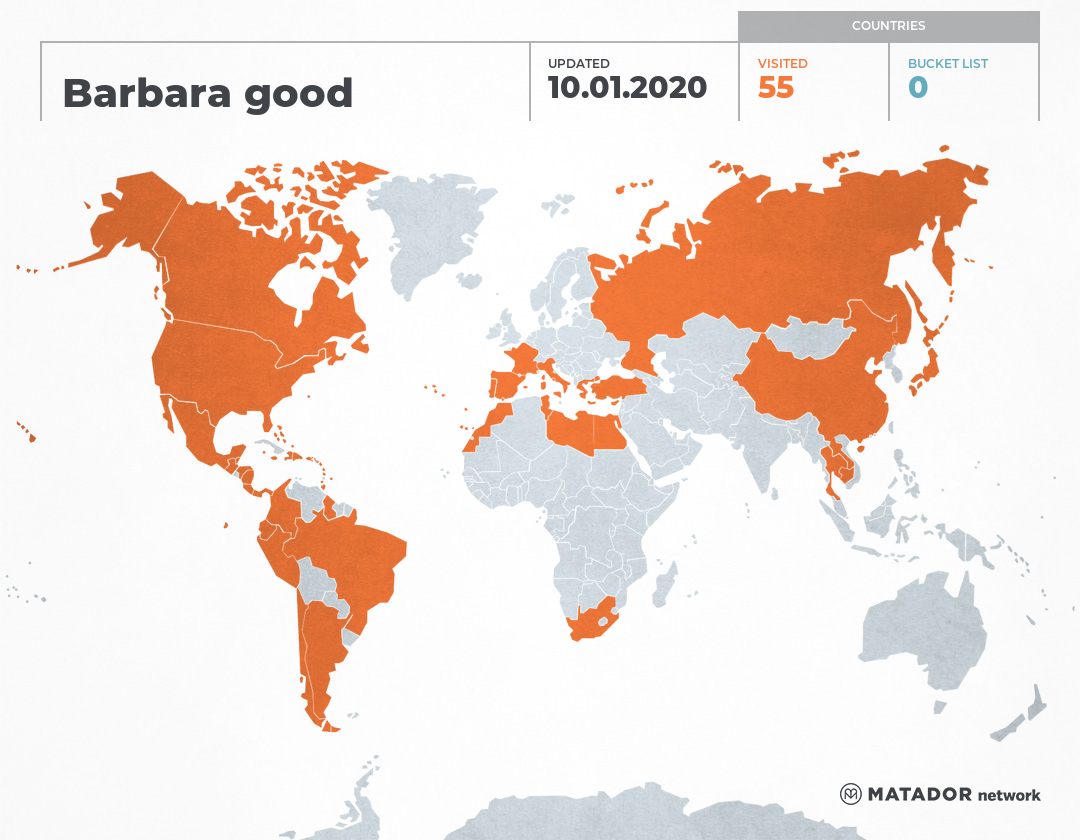 Barbara Good’s Travel Map – Matador Network