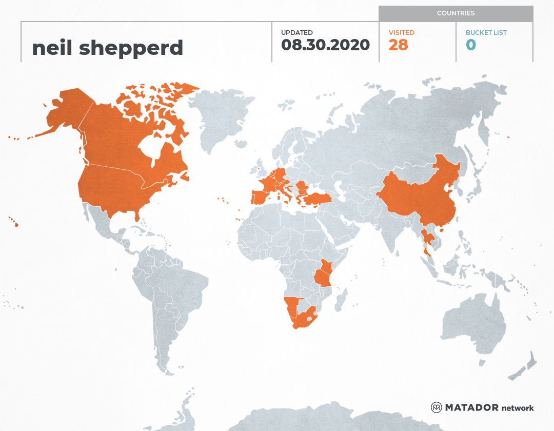 Neil Shepperd’s Travel Map – Matador Network