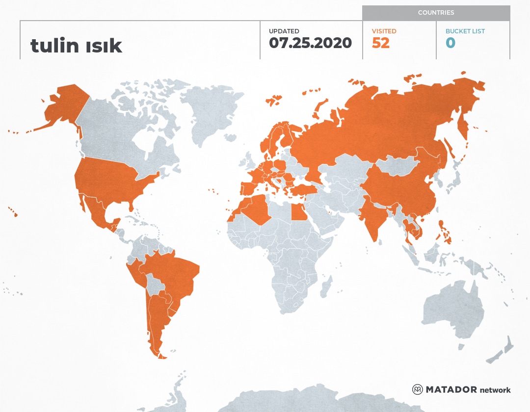 Tulin ıSık’s Travel Map – Matador Network