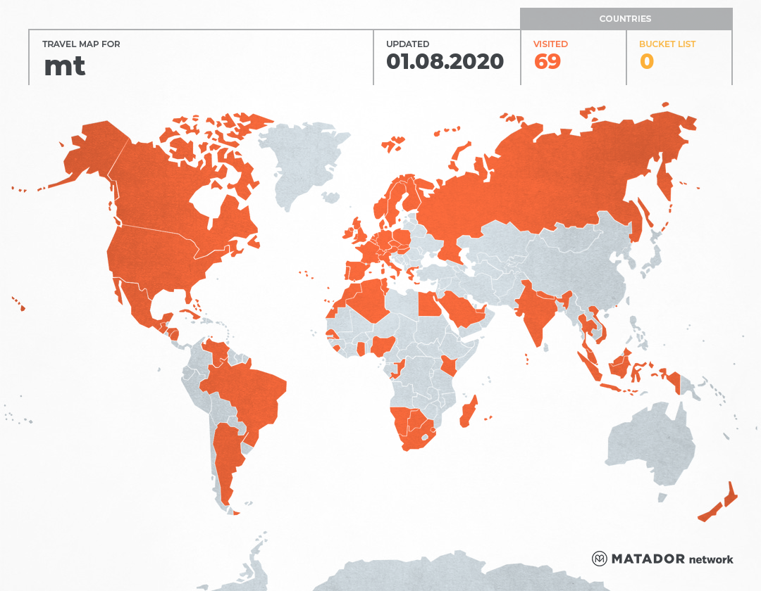 Mt’s Travel Map – Matador Network