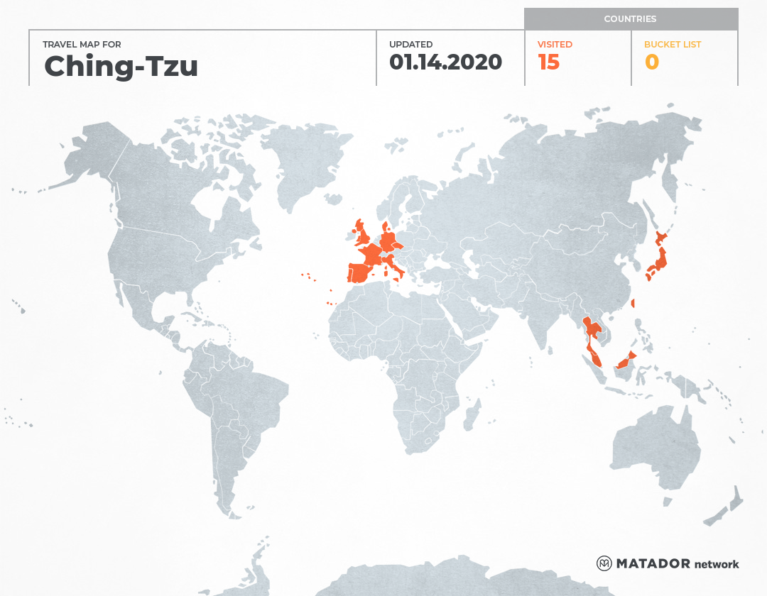 Ching-Tzu’s Travel Map – Matador Network