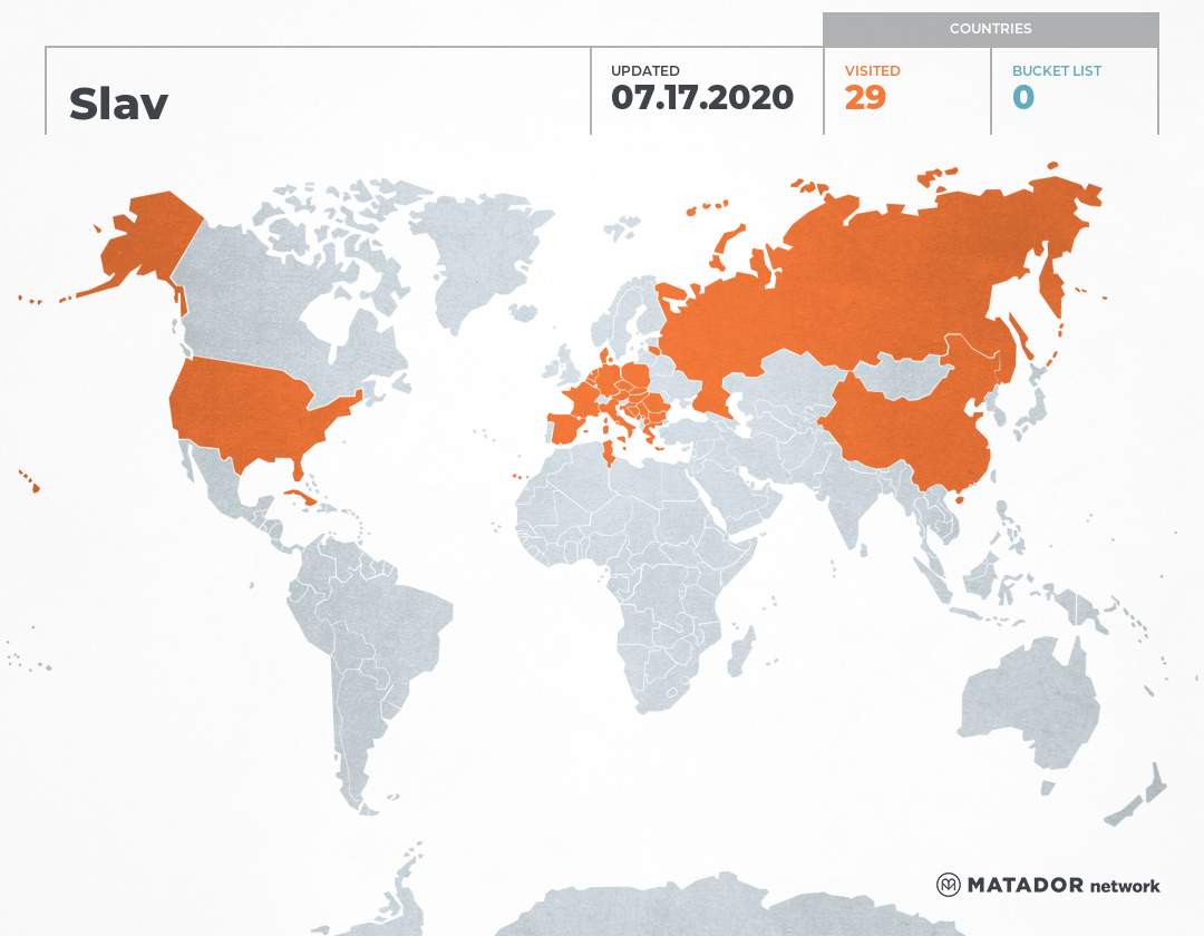 Slav’s Travel Map – Matador Network