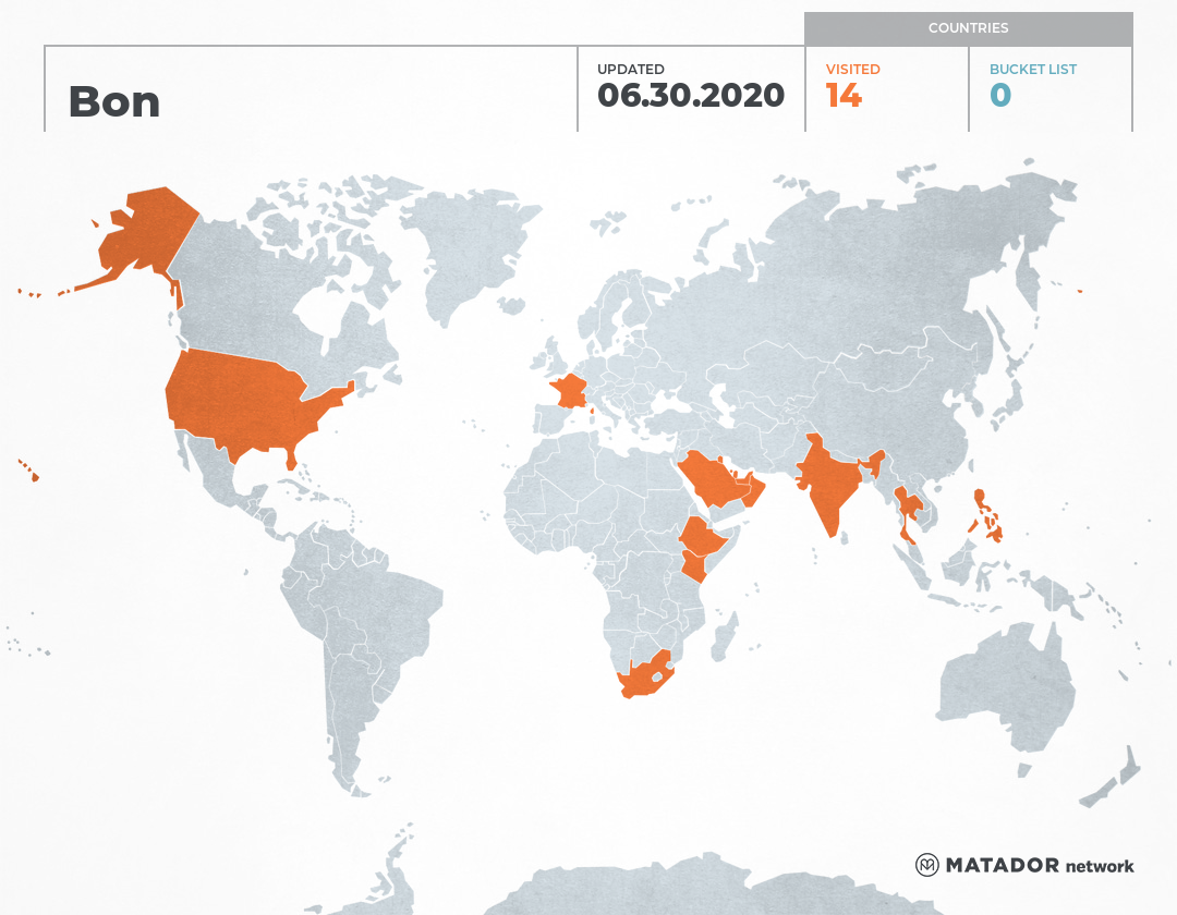 Bon’s Travel Map – Matador Network